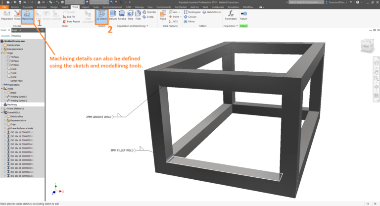 Autodesk Inventor Weldments