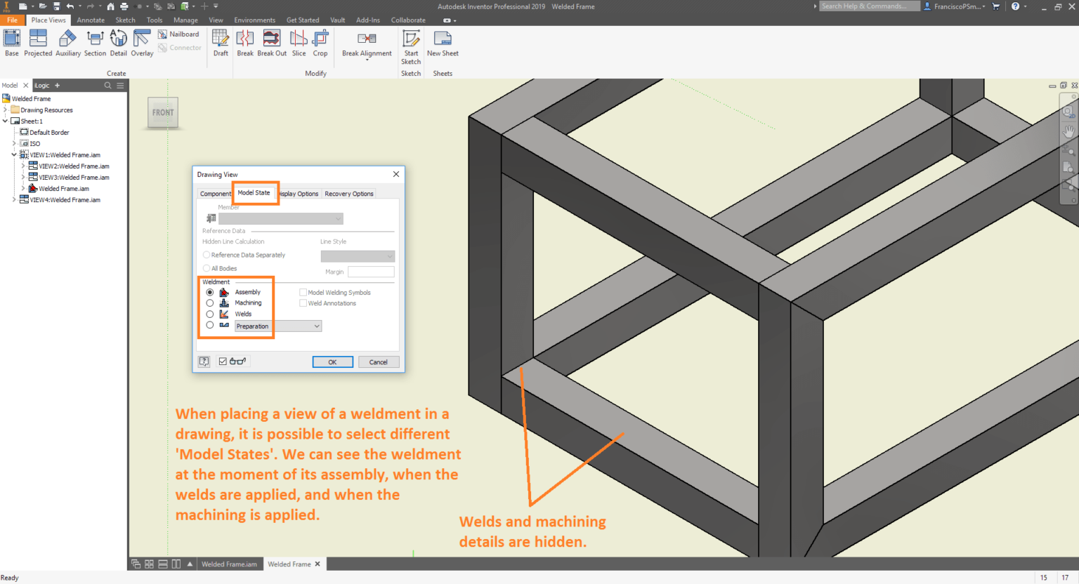Autodesk Inventor Weldments