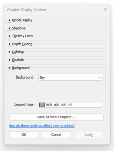 Change Revit Graphic Display Options