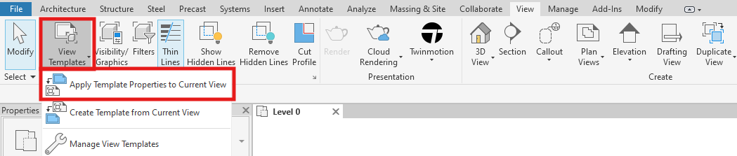 Revit View Template Behaviours