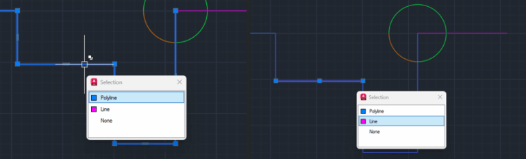 Selection Cycling in AutoCAD
